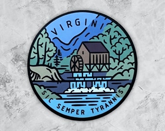 Virginia VA State Outline Vinyl Decal Sticker - Etsy