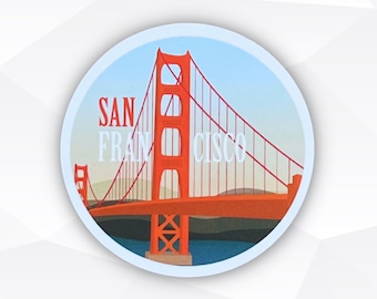 Holographic San Francisco Skyline Sticker - Etsy