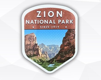 Zion NP Sticker Utah National Park Sticker Zion Sticker Utah Mighty ...