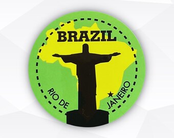 Rio De Janeiro Sticker, Cristo Redentor Adesivo, Brazil Sticker, Brazil ...