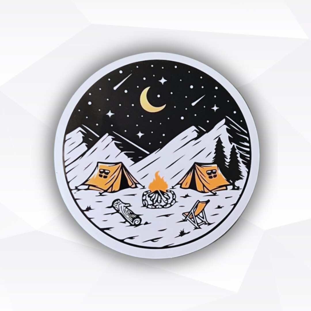 Camping Under the Stars Sticker - Etsy
