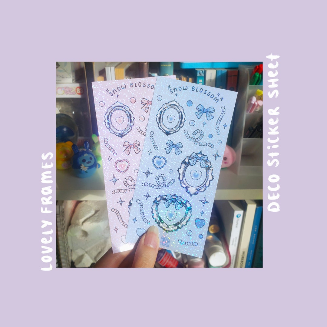 Lovely Frames Sticker Sheet, Polco Stickers, Stationery, Holographic ...