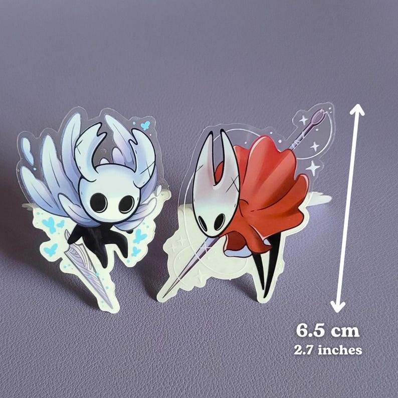 Hollow Knight, Silksong Transparent Vinyl Stickers: Hornet & the Knight ...