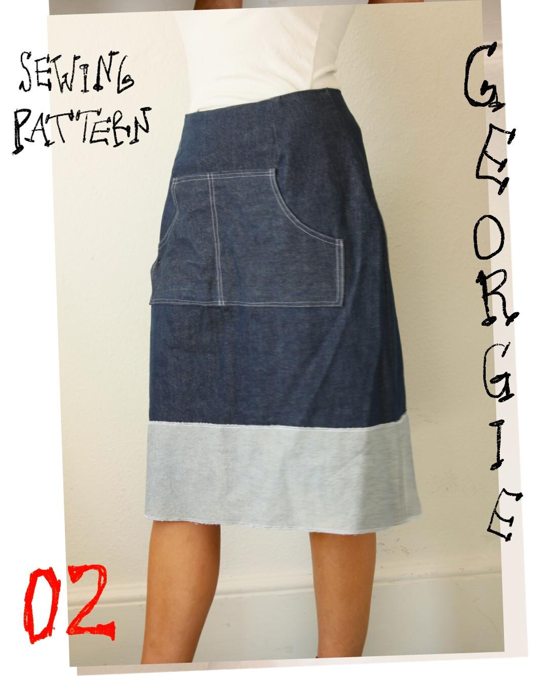 Learn to Sew a Simple A-line Skirt, PDF Sewing Pattern - Etsy