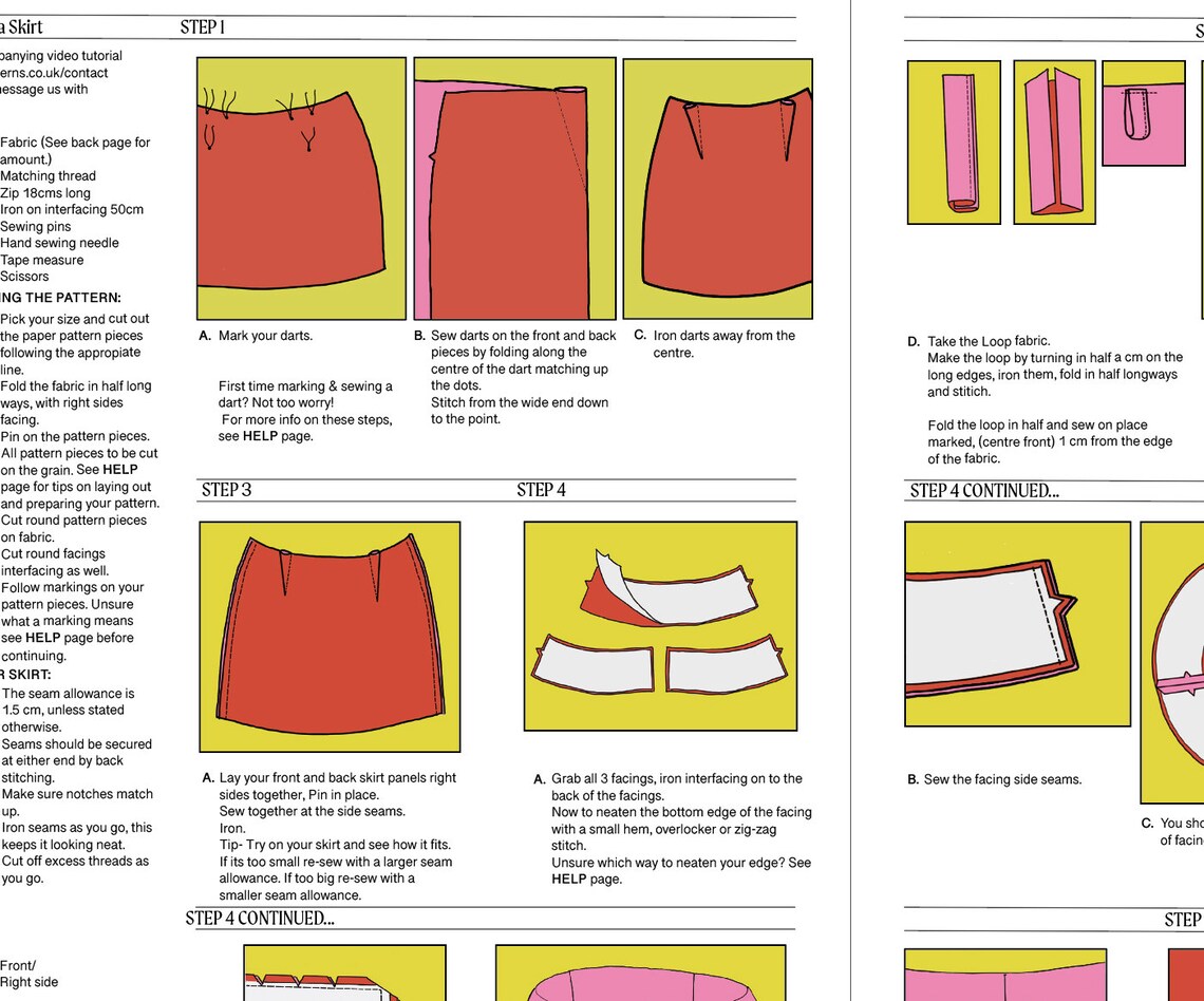 Mini Skirt Sewing Pattern Georgie A-line Skirt Simple Skirt - Etsy