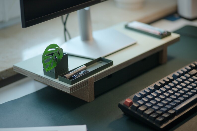 Desk Organicer Monitor Stand Pedestal Organization System With Magnetic ...