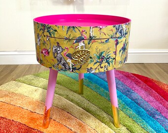 Hot Pink Side Table - Etsy
