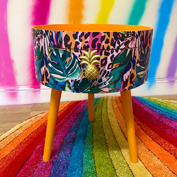 Orange Side Table - Etsy
