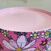 Pink Round Side Table With Floral Design. Inbuilt Drawer and - Etsy