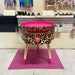 Hot Pink Magenta Leopard Round Bedside Table . Fun Bright Home Decor ...