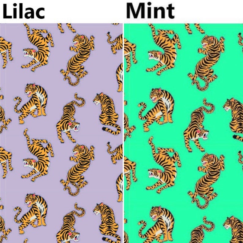 Round Wooden Side Table With Drawer. Tiger Print in 6 Colours - Etsy