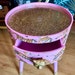 Bedside Table With Glitter Top. Light Pink Tiger Round Table. Fun ...