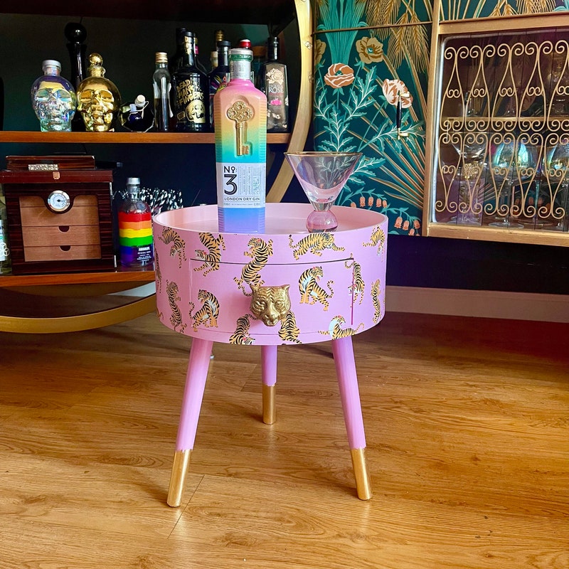 Orange Side Table - Etsy