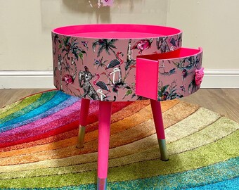 Hot Pink Bedside Table - Etsy