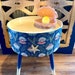 Mermaid Shell Round Side Table Pearl and Blue Ideal for Bedside ...