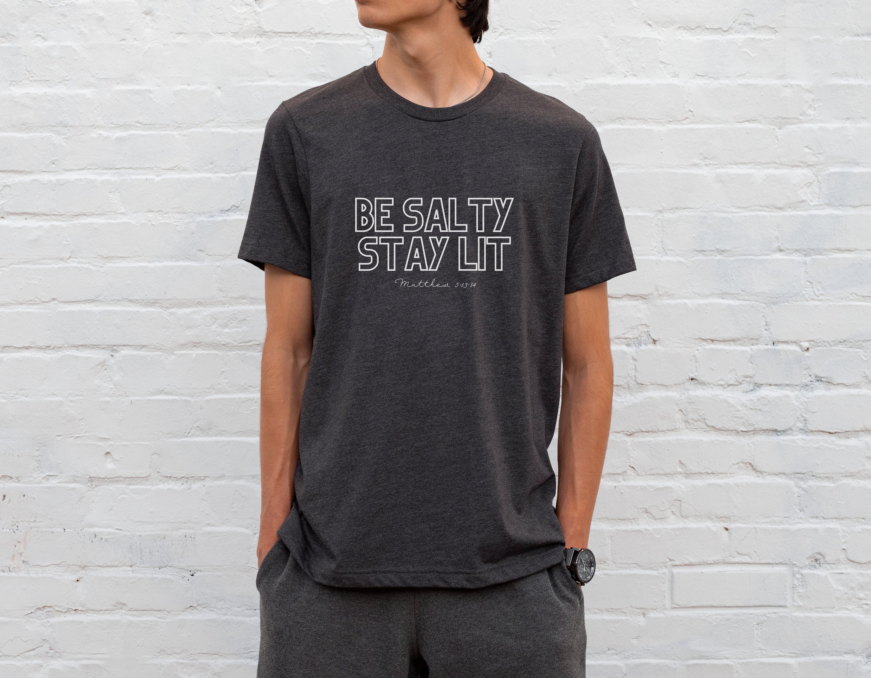 Be Salty and Stay Lit Shirt, Bible Verse Shirt, Christian Shirts, Jesus ...