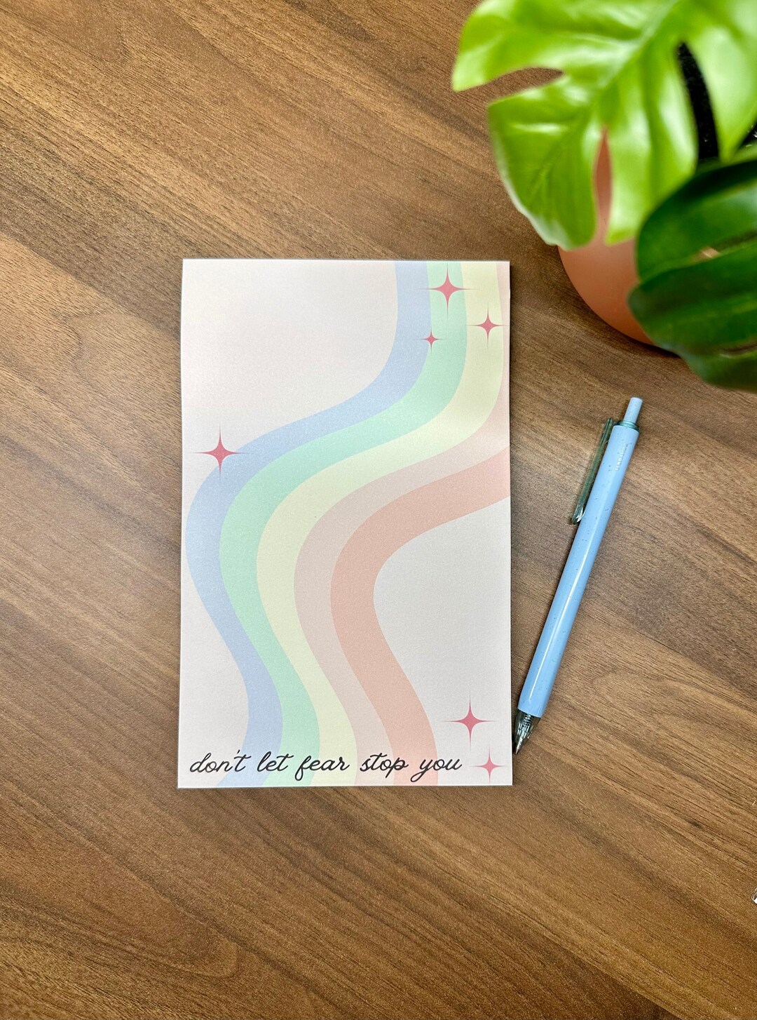 Don't Let Fear Stop You Notepad, Pastel Rainbow,notas, Notepad, Memo ...
