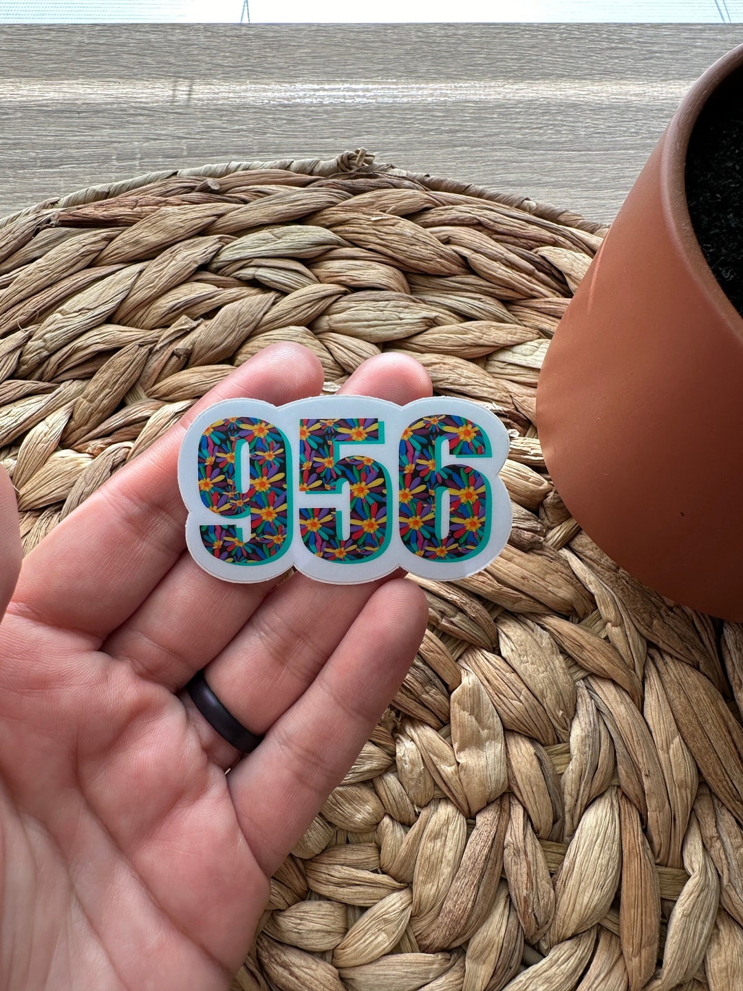 956 Floral Vinyl Sticker Rio Grande Valley Native Puro 956 - Etsy