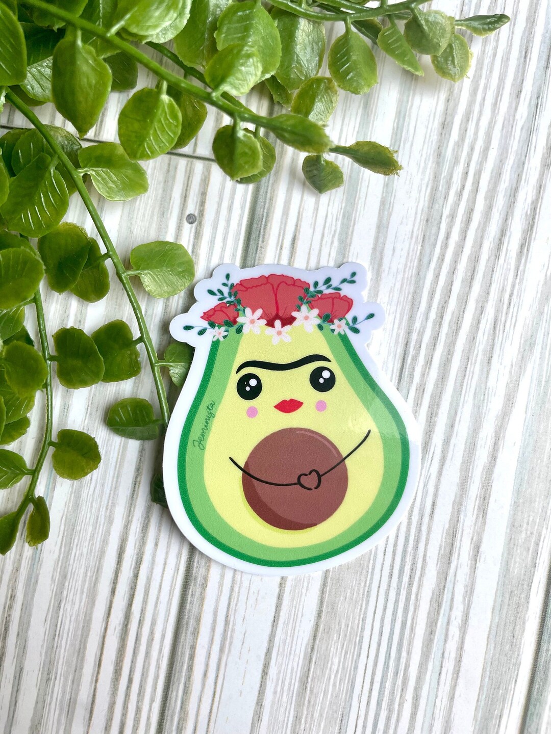 Frida Kahlo Avocado Vinyl Sticker, Girl Power, Feminista,feminist ...