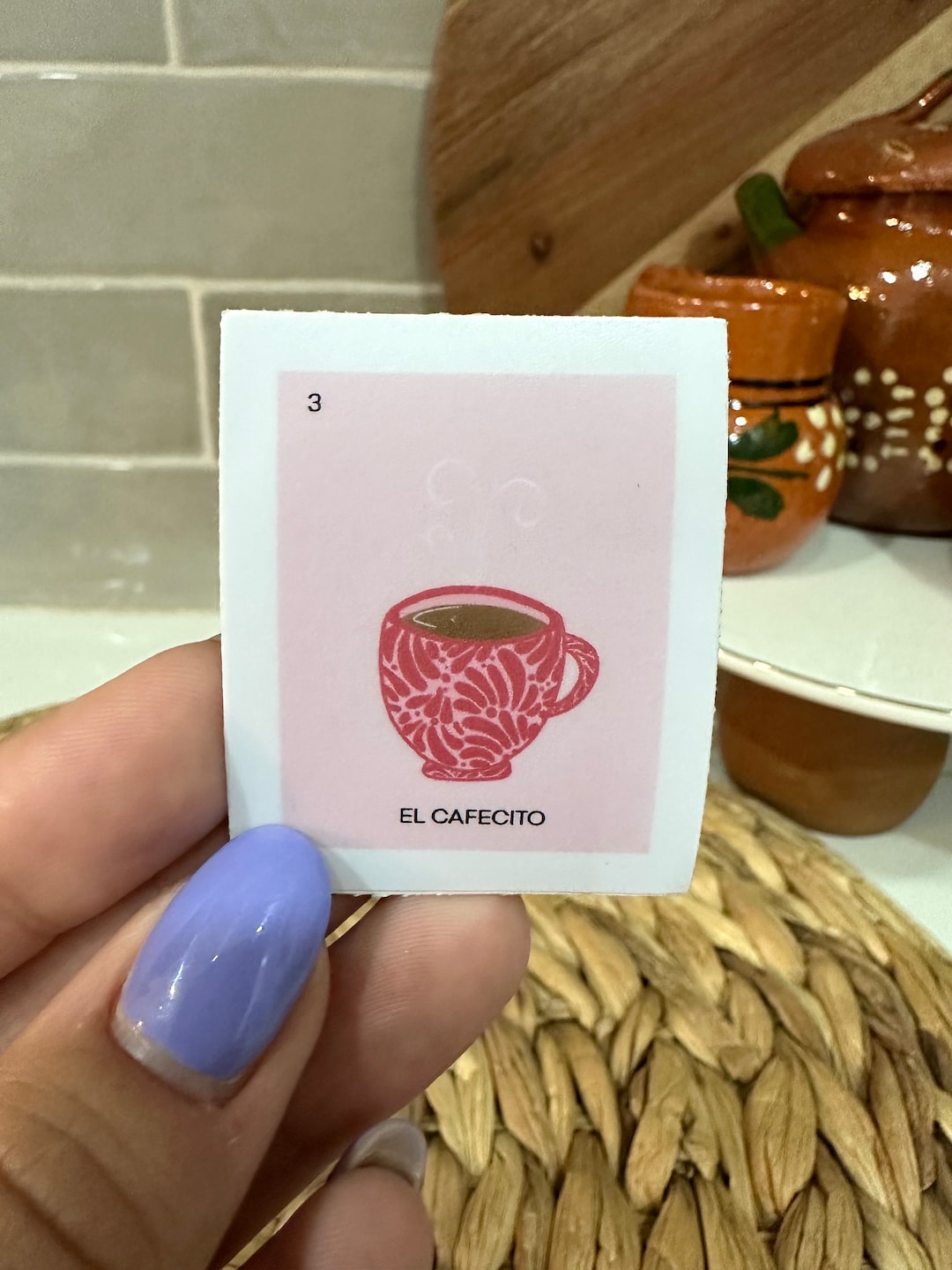El Cafecito Loteria Card Vinyl Sticker, but First Coffee,latina Power ...