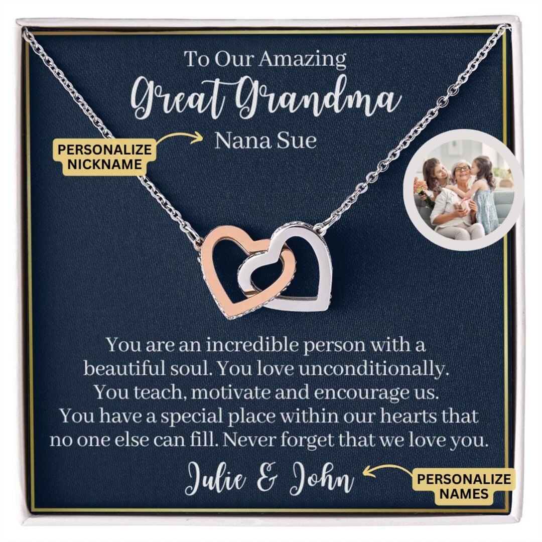 Great Grandma Gift for Mothers Day Personalized Necklace Birthday Gift ...