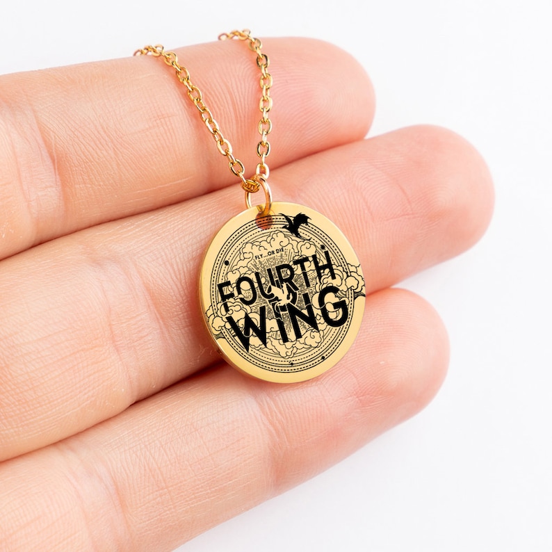 Fourth Wing Necklace, Basgiath War College Jewelry, Fourth Wing Merch ...