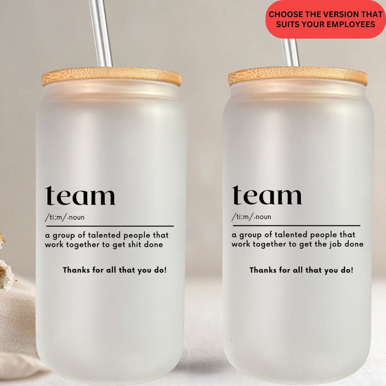 Team Definition Bulk Appreciation Gift, Personalized Thank You Tumblers ...