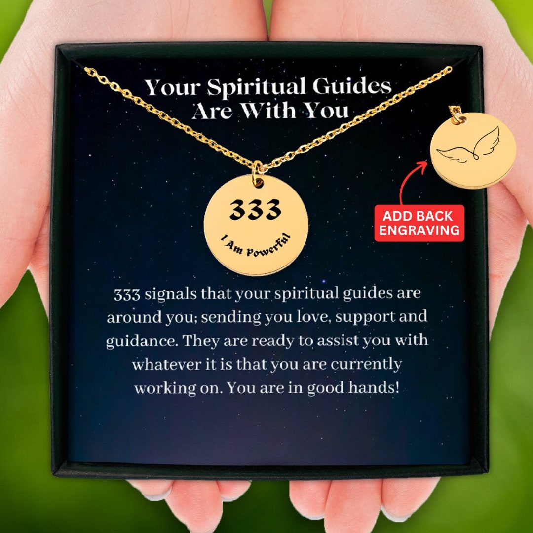 333 Angel Number Necklace, Personalized Angel Number Necklace, 333 ...