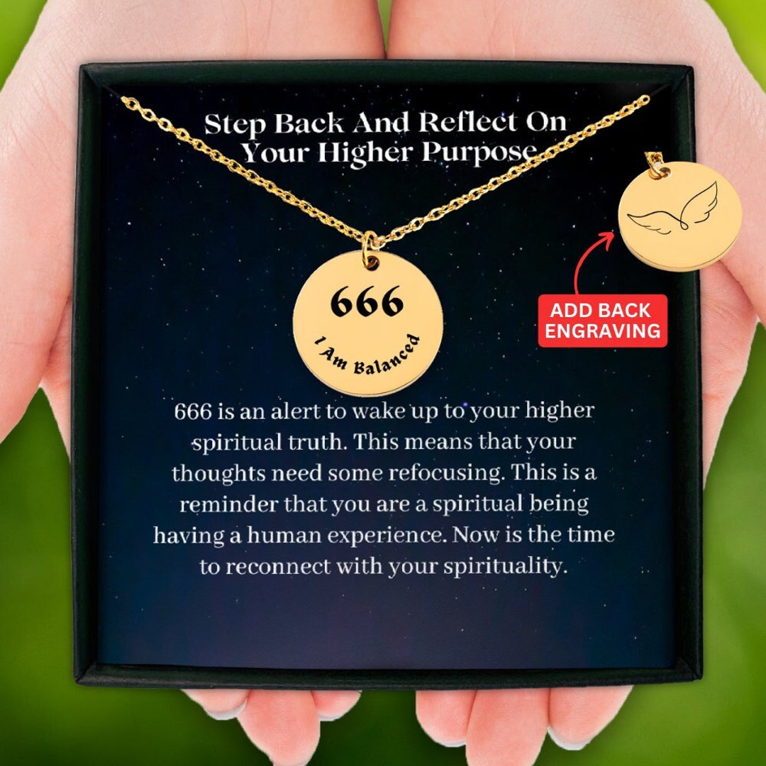 666 Angel Number Necklace, Personalized Angel Number Necklace, 666 Necklace, Angel Number ...