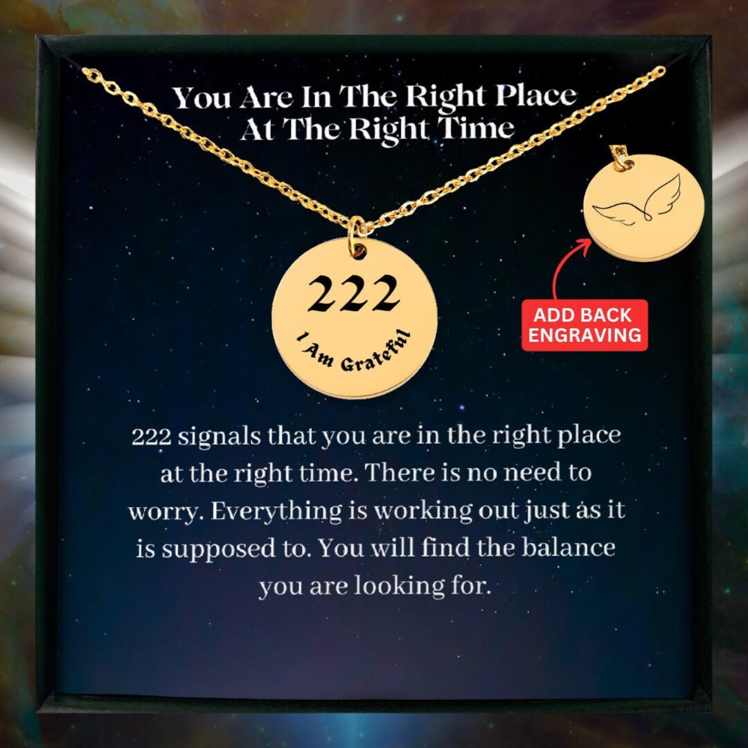 222 Angel Number Necklace, Personalized Angel Number Necklace, 222 Necklace, Angel Number ...