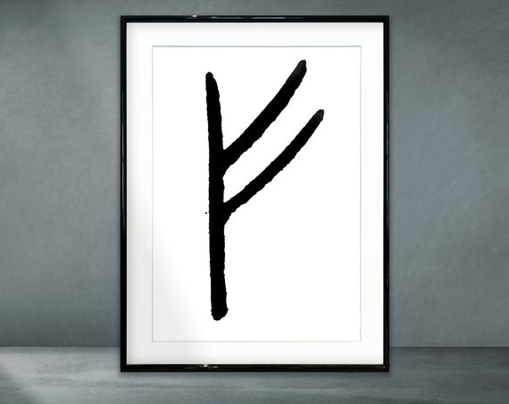 Poster FEHU Norse Rune Art Digital Download | Etsy