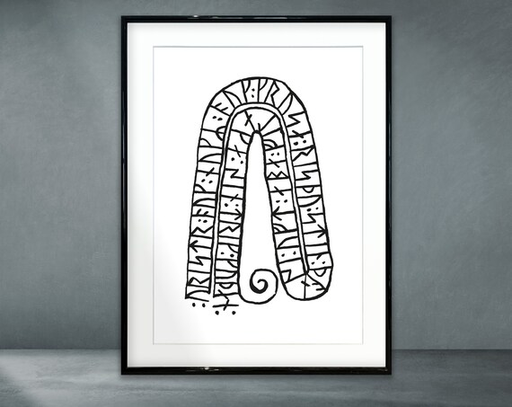 Poster RUNESTONE ART Norse Rune Art Digital Download | Etsy Australia