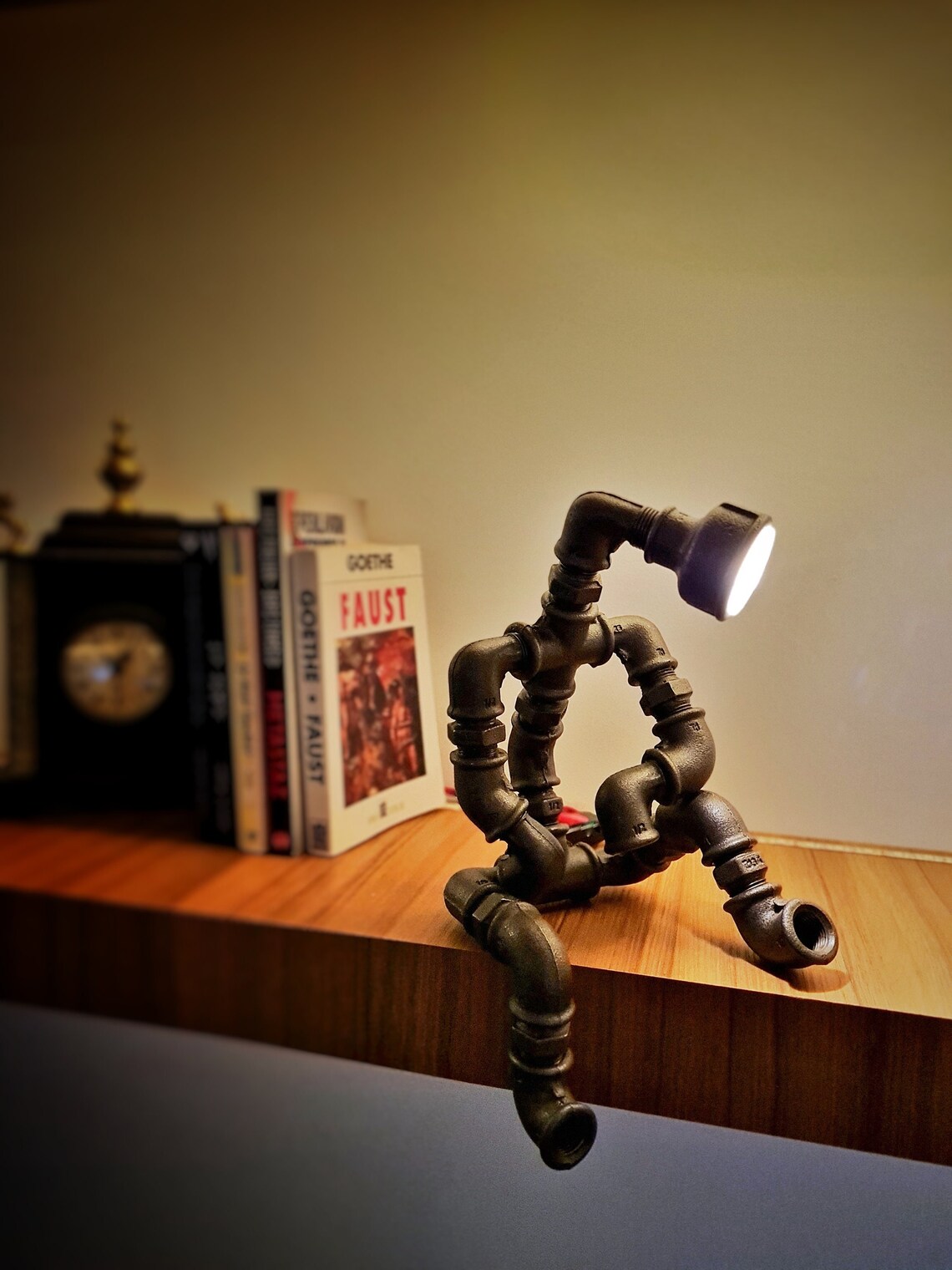 Industrial Steampunk Design Sitting Pipeman Table Lamp for - Etsy