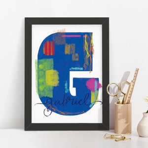 Colorful Capital Letter Personalized | Custom Made Initial Wall Art and ...