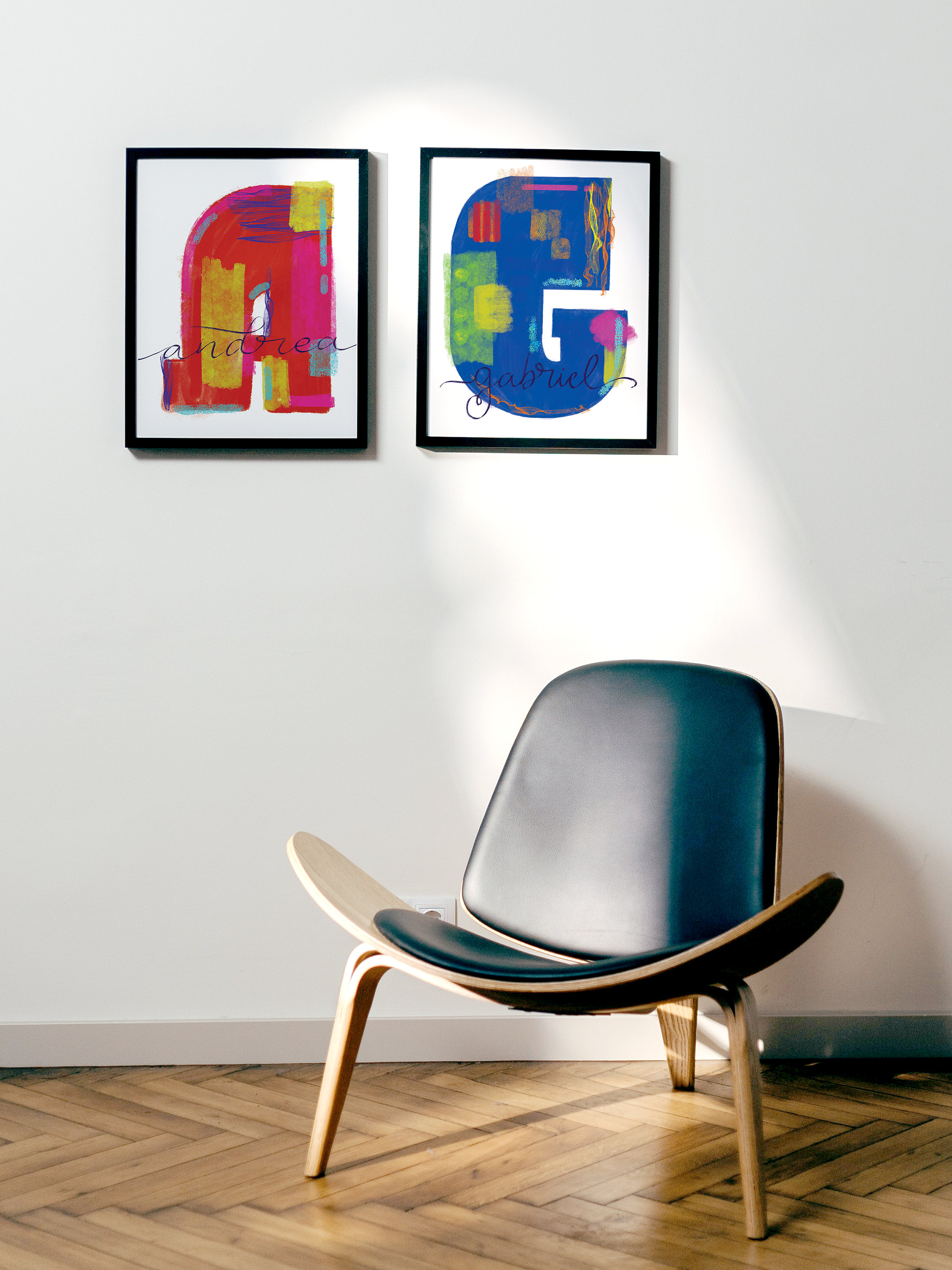 Colorful Capital Letter Personalized | Custom Made Initial Wall Art and ...