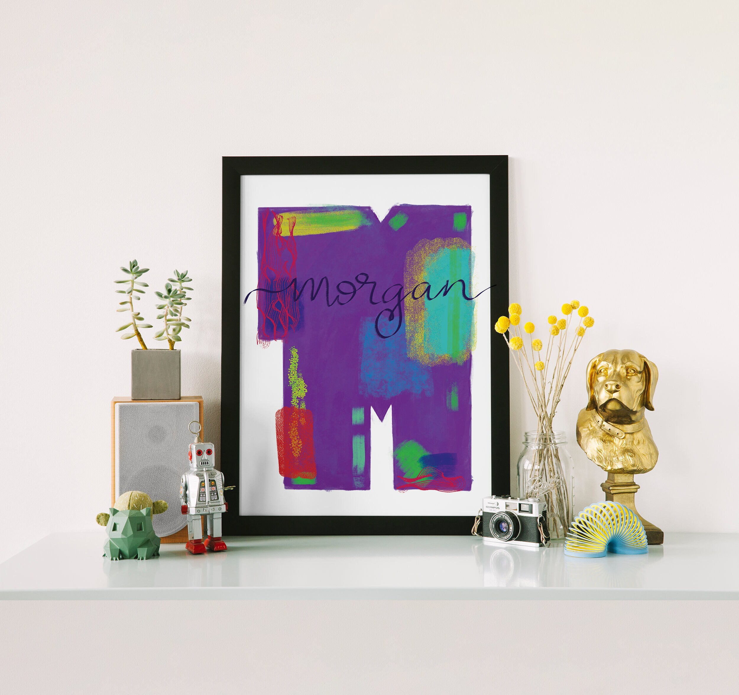 Colorful Capital Letter Personalized | Custom Made Initial Wall Art and ...