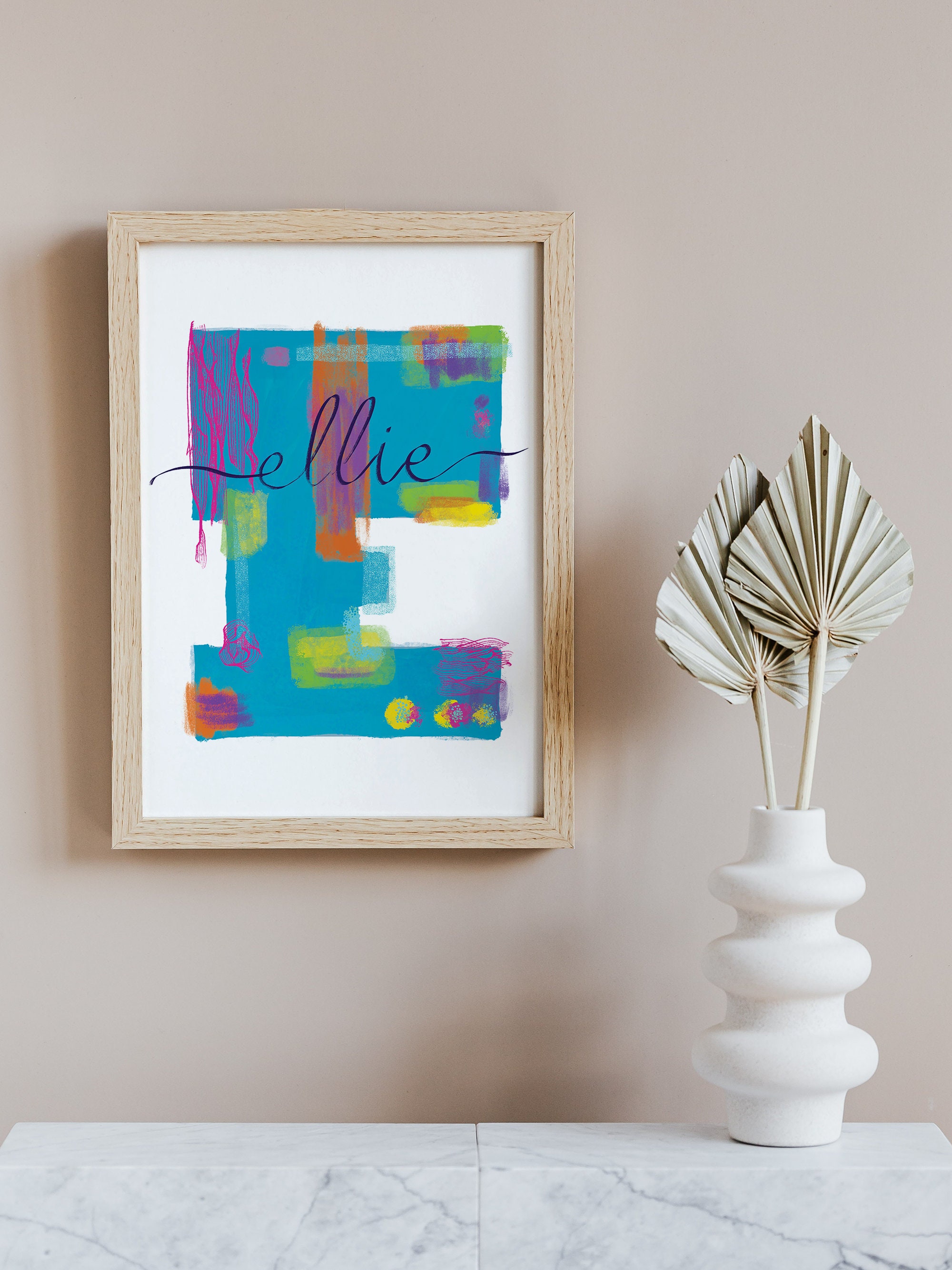 Colorful Capital Letter Personalized | Custom Made Initial Wall Art and ...