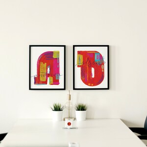 Colorful Capital Letter Personalized | Custom Made Initial Wall Art and ...