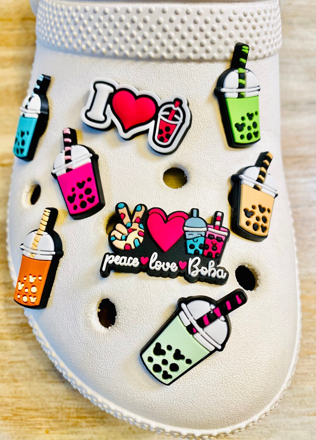 Shoe Charms | I Love Boba Set | 8 Piece Set | 1 Piece Option - Etsy