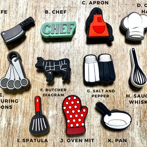 Shoe Charms | Chef Set | 11 Piece Set | 1 Piece Option - Etsy