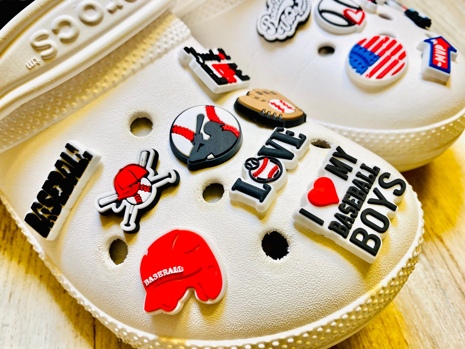 Shoe Charms | Baseball 2 Set | 17 Piece Set | 1 Piece Option - Etsy