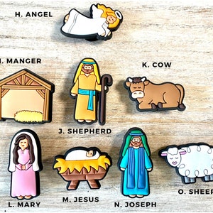 Shoe Charms | Exclusive Nativity Scene Set | 15 Piece | 1 Piece Option ...