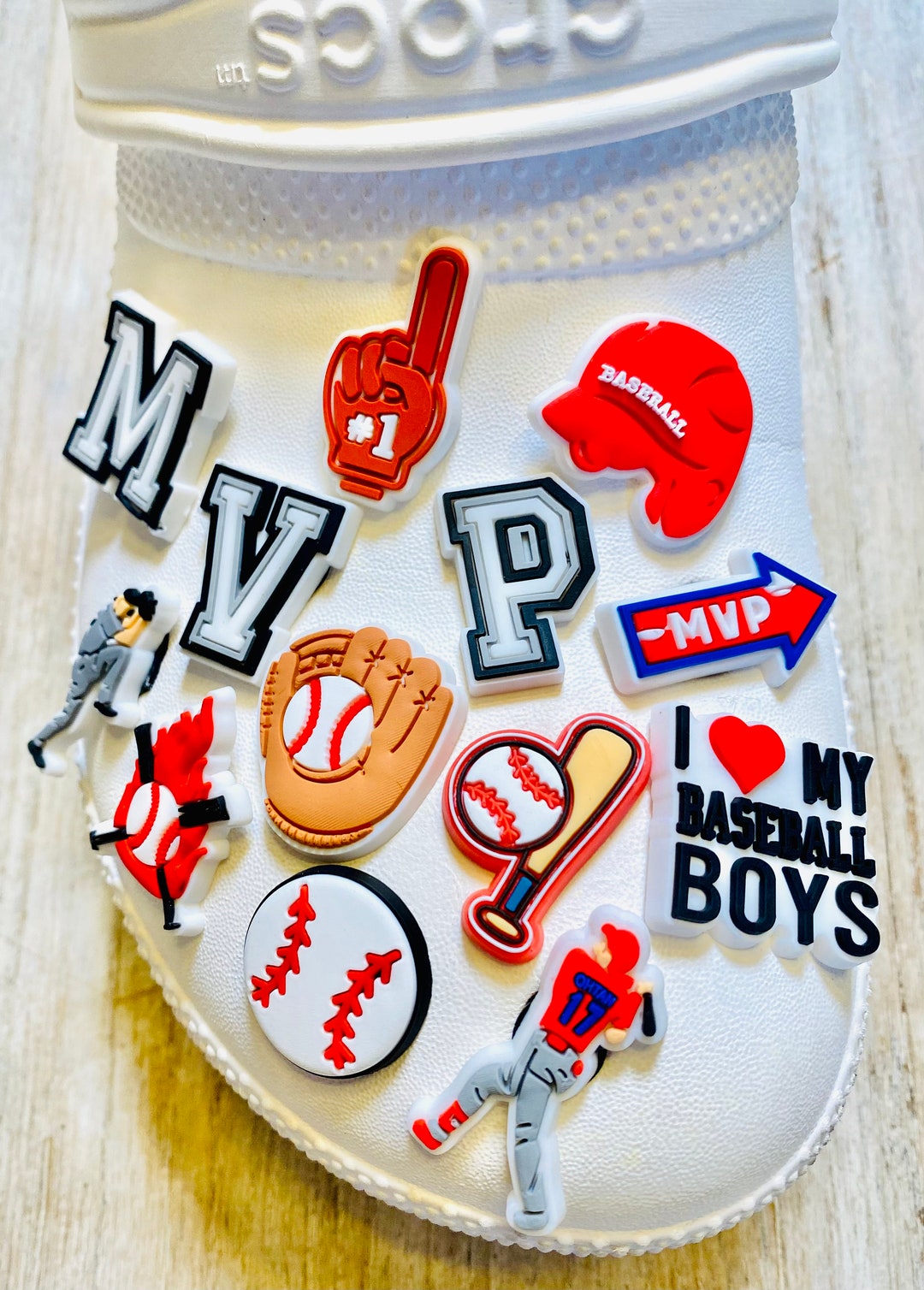 Shoe Charms | Baseball Set | 13 Piece Set | 3 Piece Option | 1 Piece ...