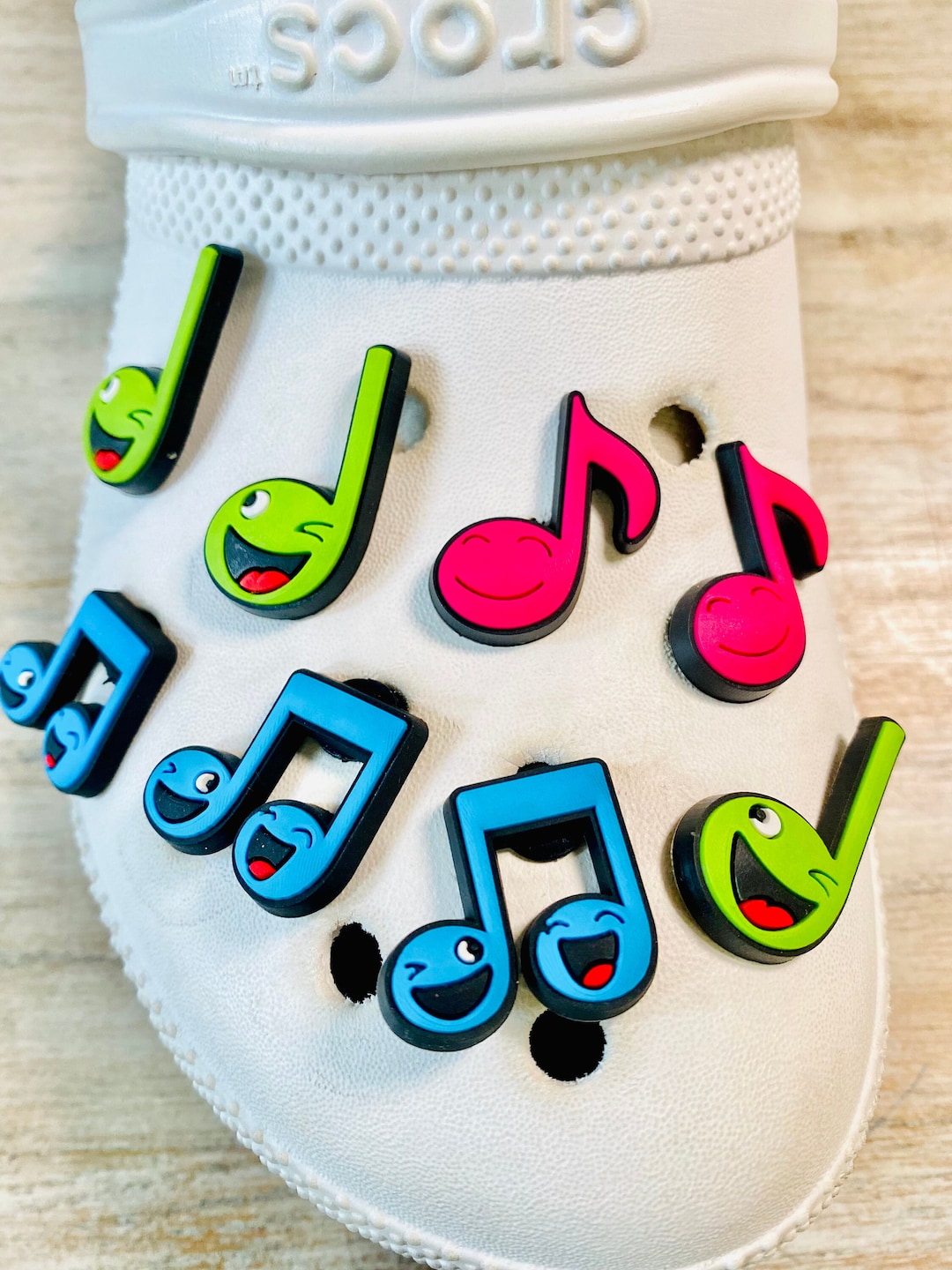 Shoe Charms | Music Colorful Notes Set | 8 Piece | 1 Piece Option - Etsy