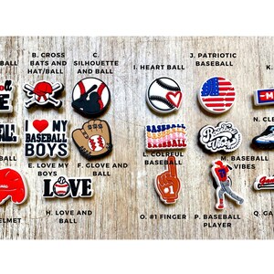 Shoe Charms | Baseball 2 Set | 17 Piece Set | 1 Piece Option - Etsy