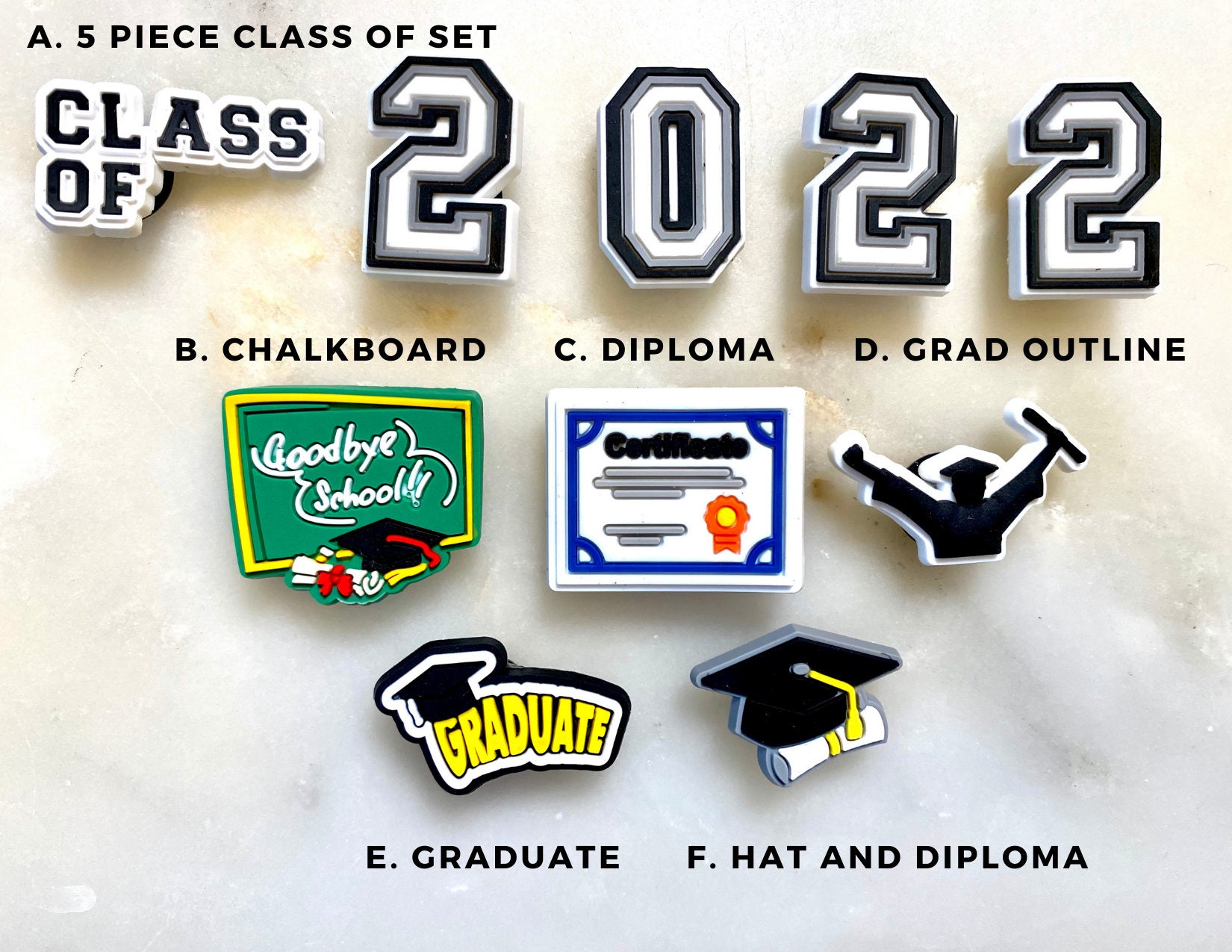 Shoe Charms | Graduation Set | 10 Piece (customize) - Etsy