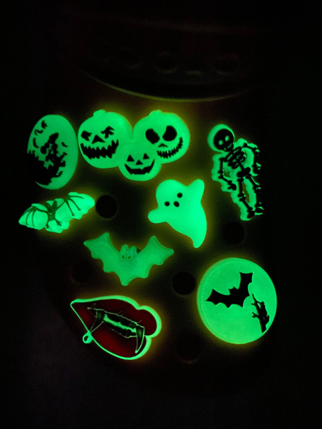 Shoe Charms | Glow in the Dark Halloween Set 2 | 8 Piece Set | 1 Piece ...
