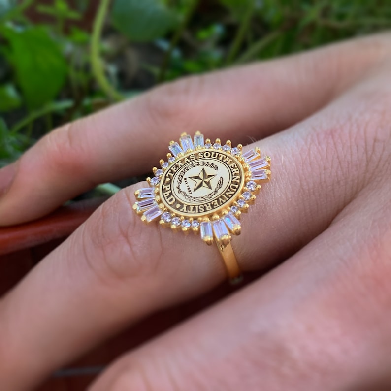 Personalized Ring University Ring College Ring Signet Ring - Etsy