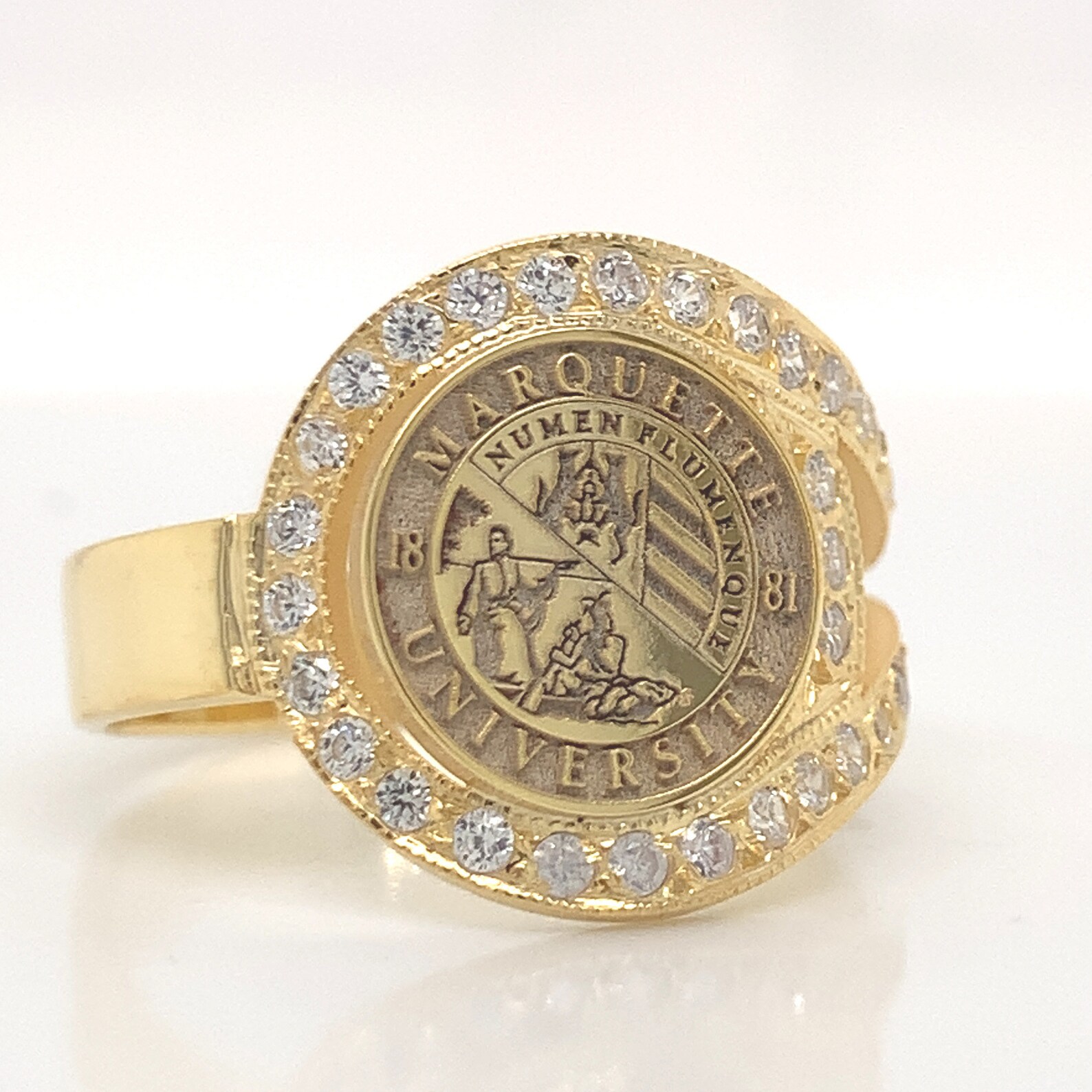 14k Gold College Ring University Ring Graduation Gift - Etsy
