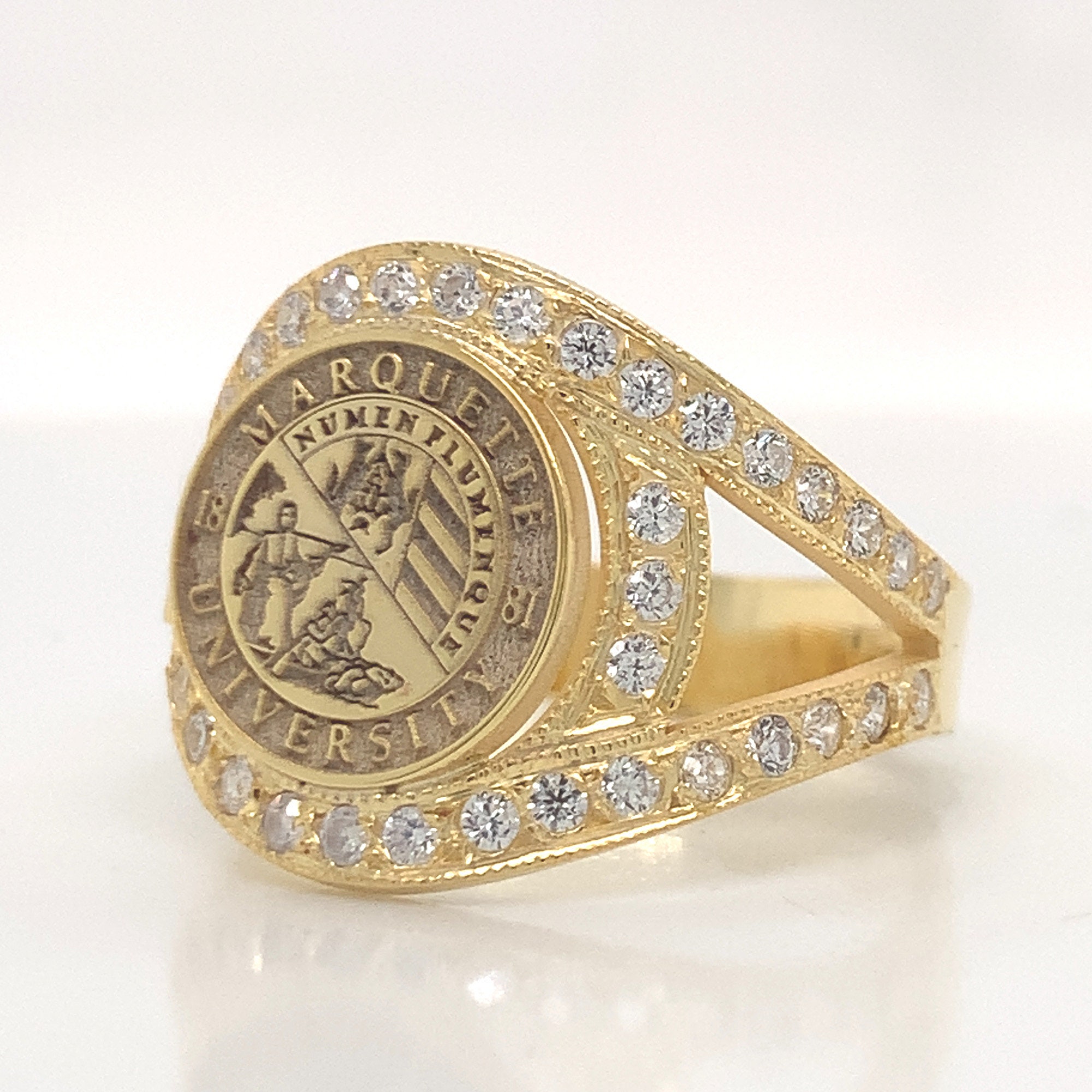 14k Gold College Ring University Ring Graduation Gift - Etsy